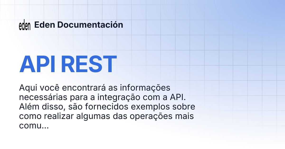API REST | Eden Documentación